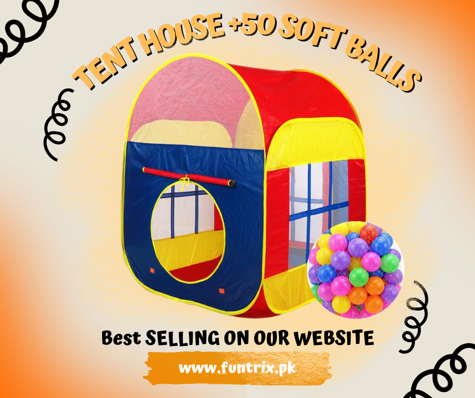 BIG TENT SERIES PLAY HOUSE TENT WITH 50 BALLS – funtrixs.pk