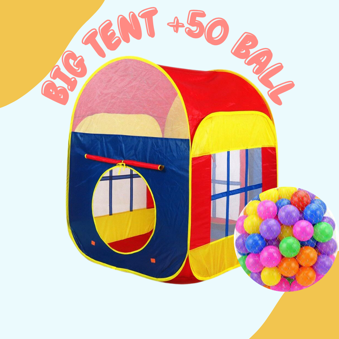 BIG TENT SERIES PLAY HOUSE TENT WITH 50 BALLS – funtrixs.pk